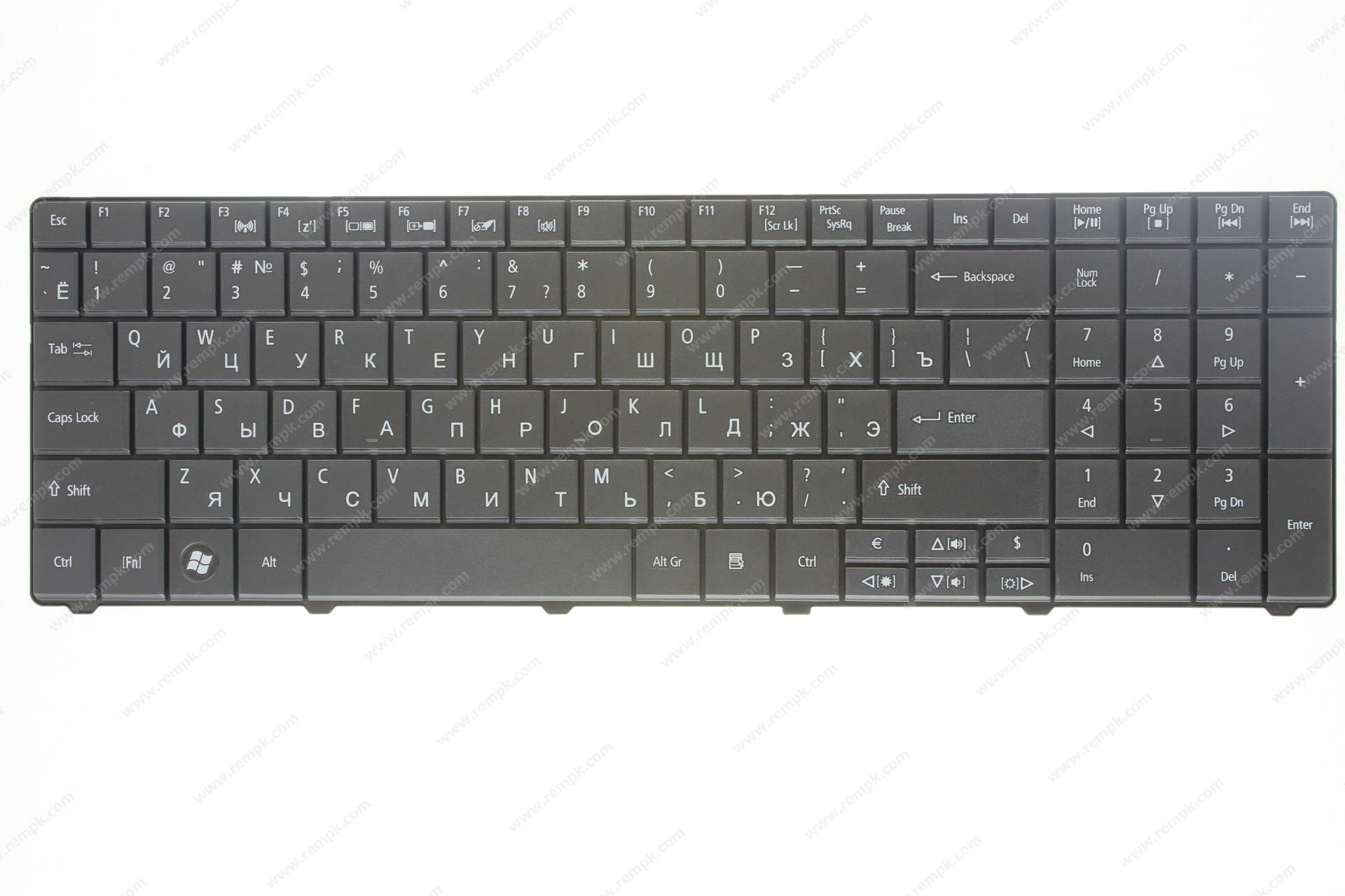 Клавиатура для ноутбука Acer E1, E1-521, E1-531, E1-571G, TravelMate P453-M, P45, черная