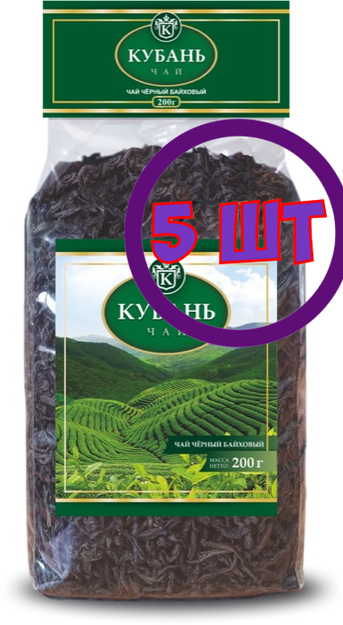 Чай черный листовой Азерчай Кубань, м/у, 400 г (комплект 5 шт.) 6820591