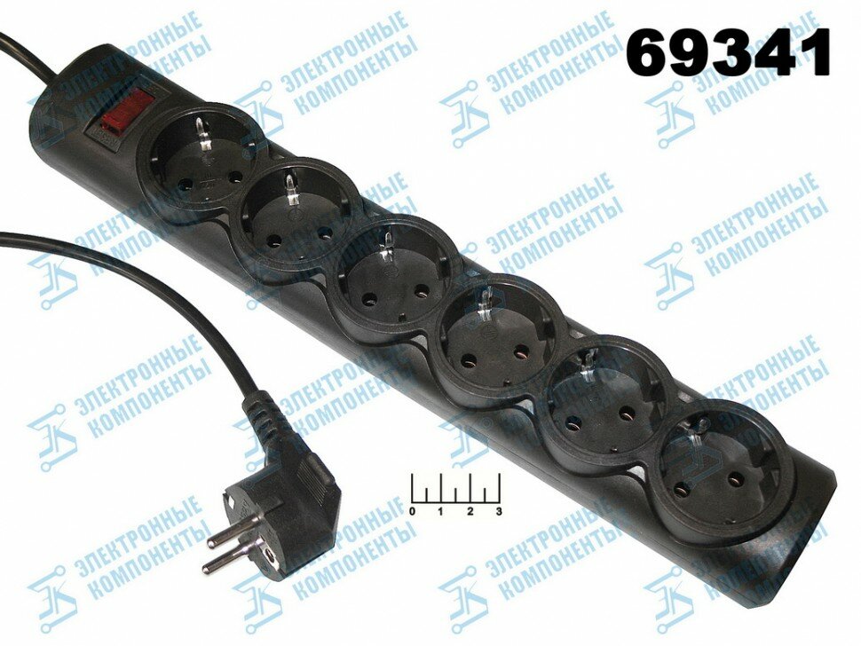 Сетевой фильтр 6/1.8м DFS-151 Defender (max-10A) (белый)