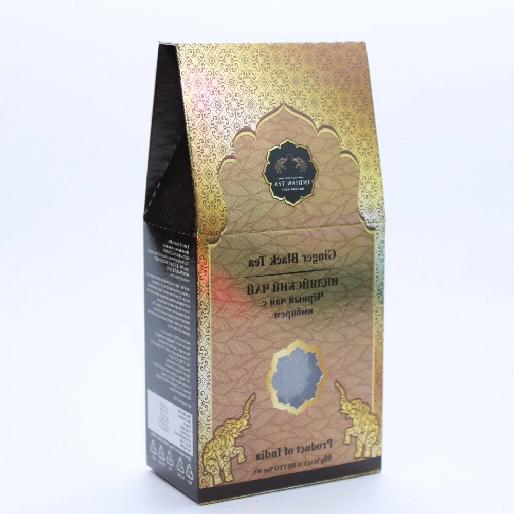 Чай черный индийский Ассам с Имбирем среднелистовой - листовой, 80 грамм, бренд "Arati", Индия