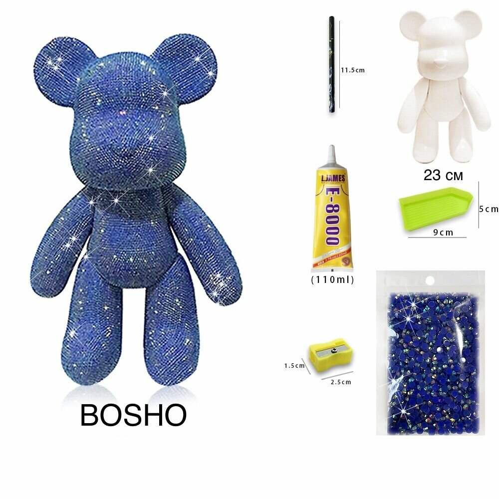 Набор мишка BOSHO BEARBRICK алмазная мозаика