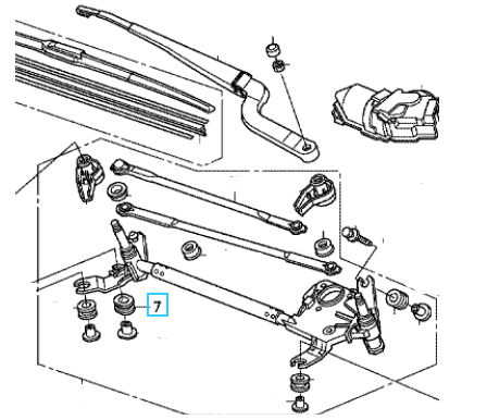 Резиновая деталь B, крепление (Оригинал)
