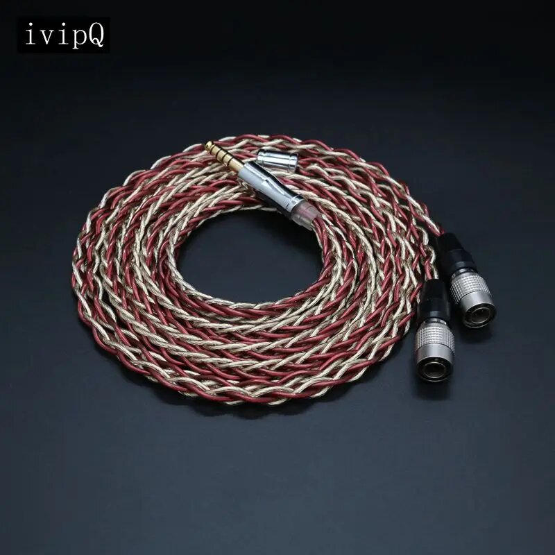 Провод ivipQ-52 для наушников Double 3.5mm, 4PIN XLR