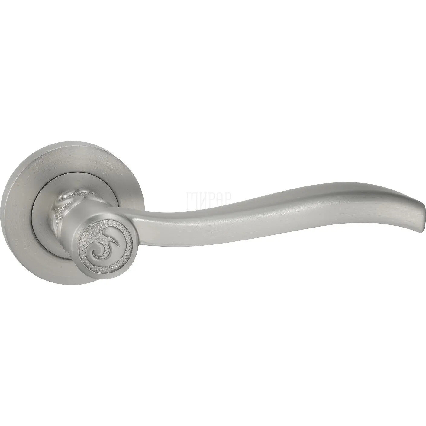 Дверные ручки ORO&ORO (Оро-оро) IN905-15 на круглой розетке матовый никель