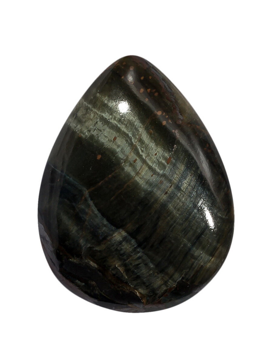 Кабошон Соколиный глаз 38х29х6 мм.