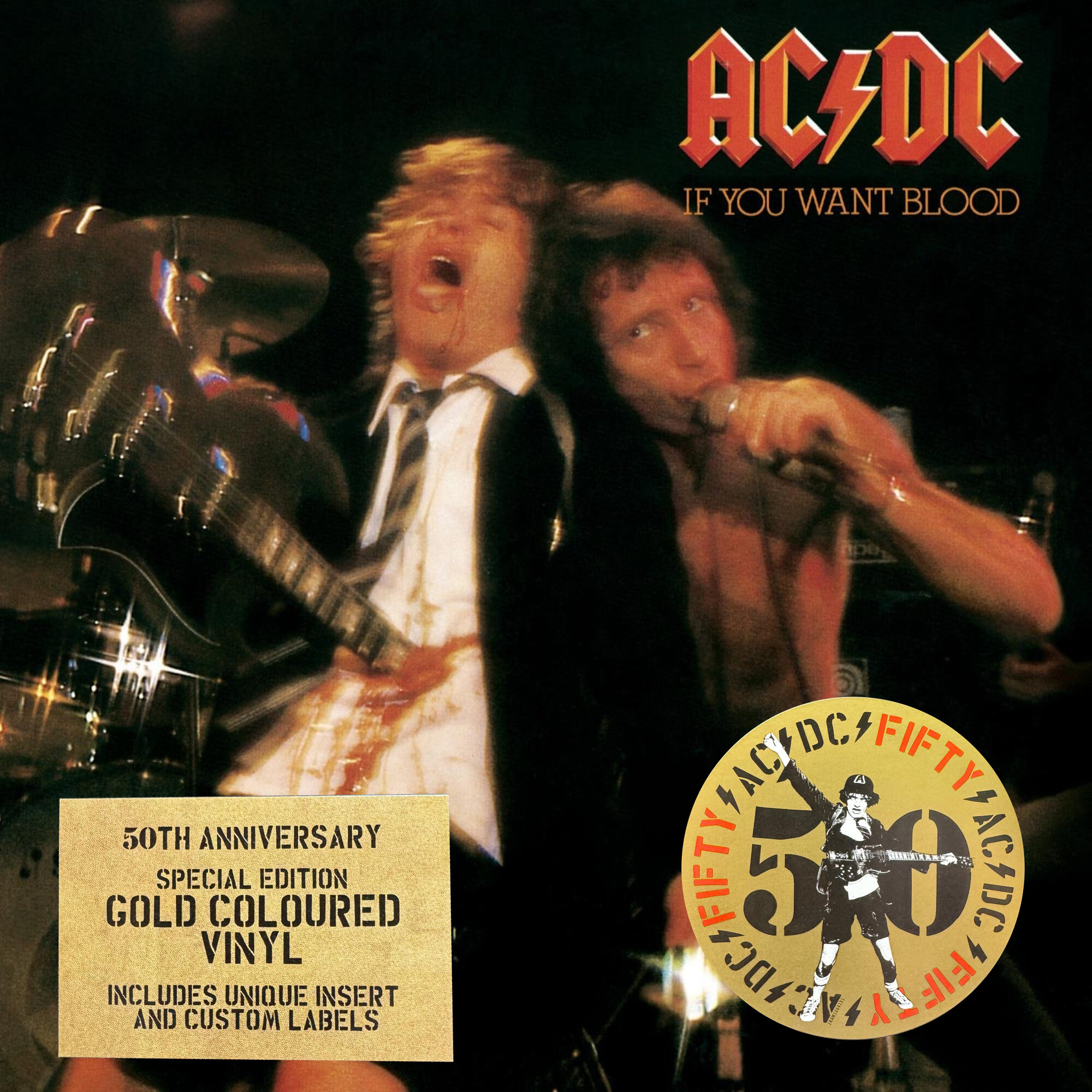Виниловая пластинка AC/DC - "If You Want Blood You've Got It [50th Anniversary Edition Gold Vinyl]" (Columbia)