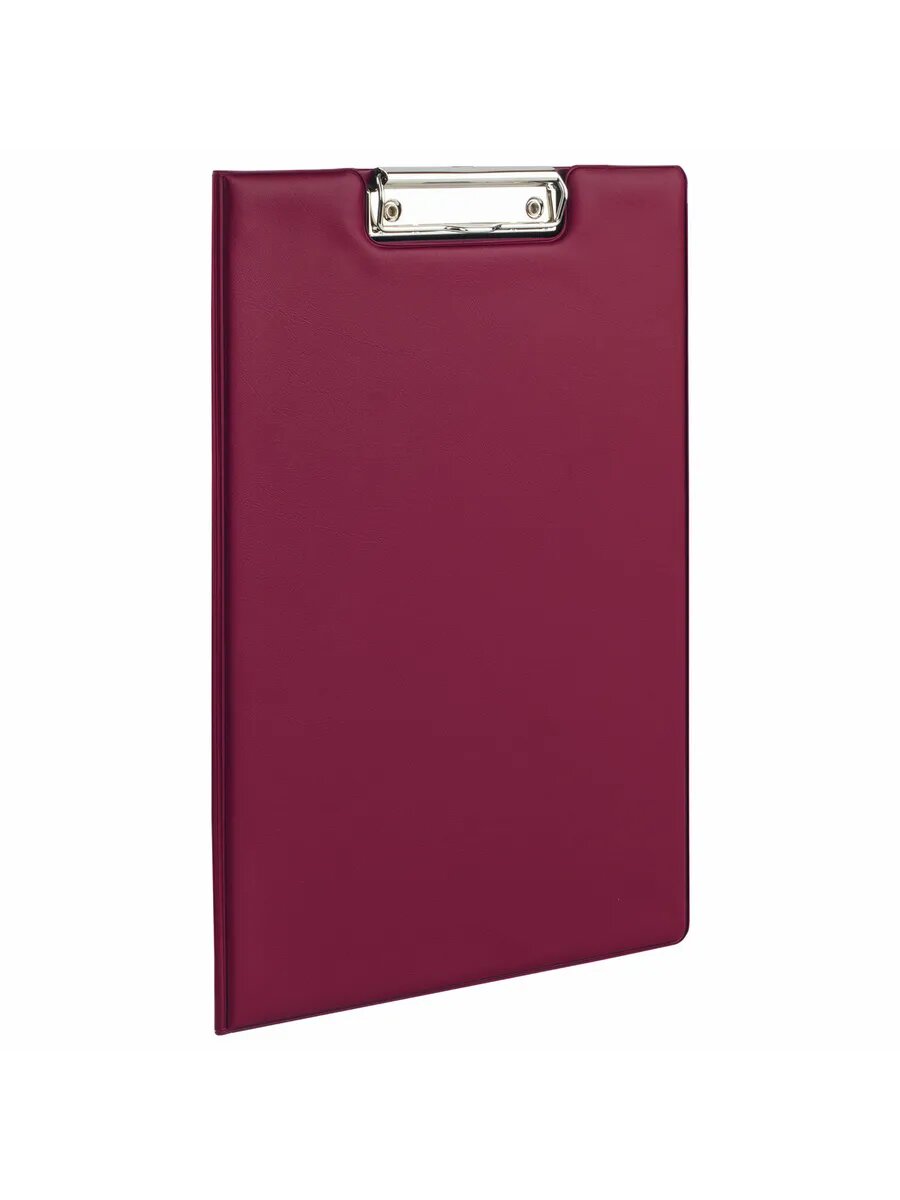Папка-планшет офисмаг, А4 (340х240 мм), с прижимом и крышкой, картон/ПВХ, россия, бордовая