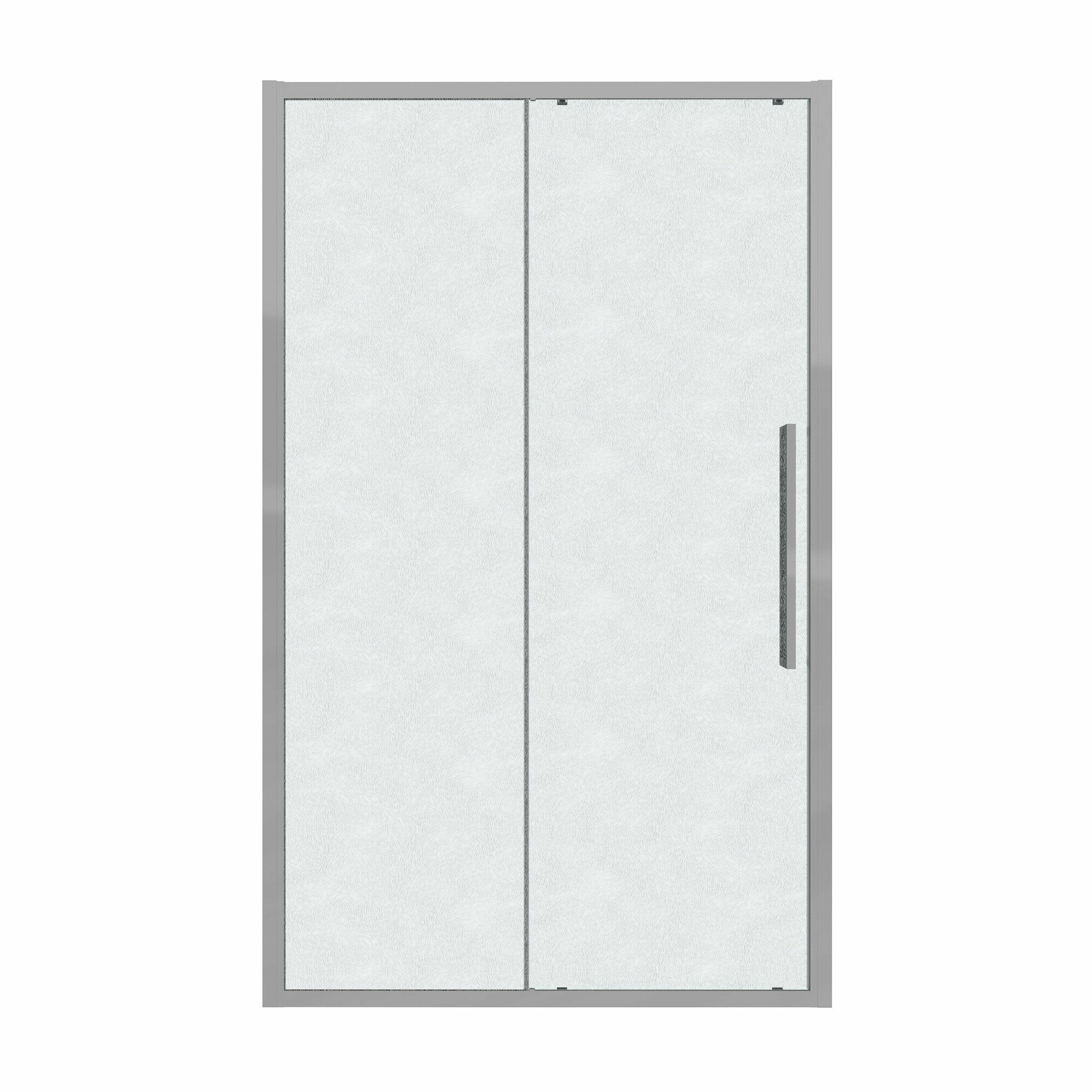 Душевая дверь в нишу Grossman 100. K33.02.130.10.02 Cosmo (130*195) хром, стекло шиншилла, 1 место