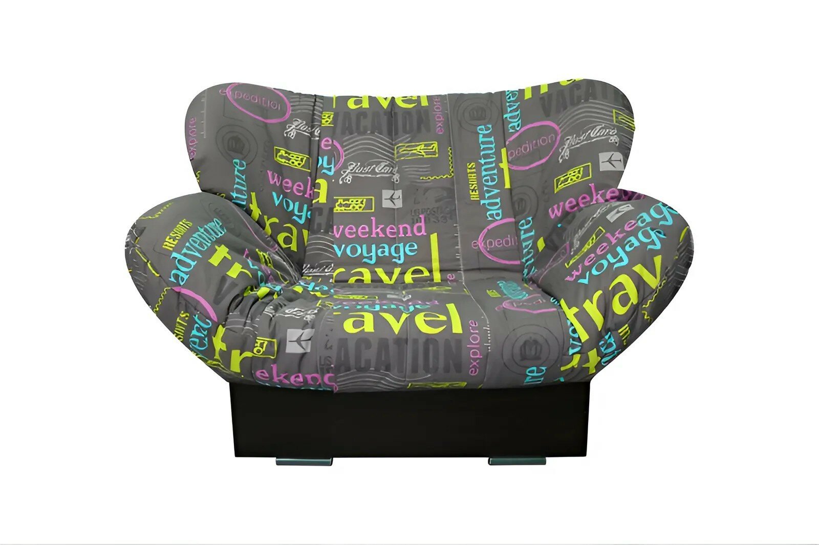 Кресло клик кляк МТК365 "Тревал", принт, мягкий каркас, 130х100см