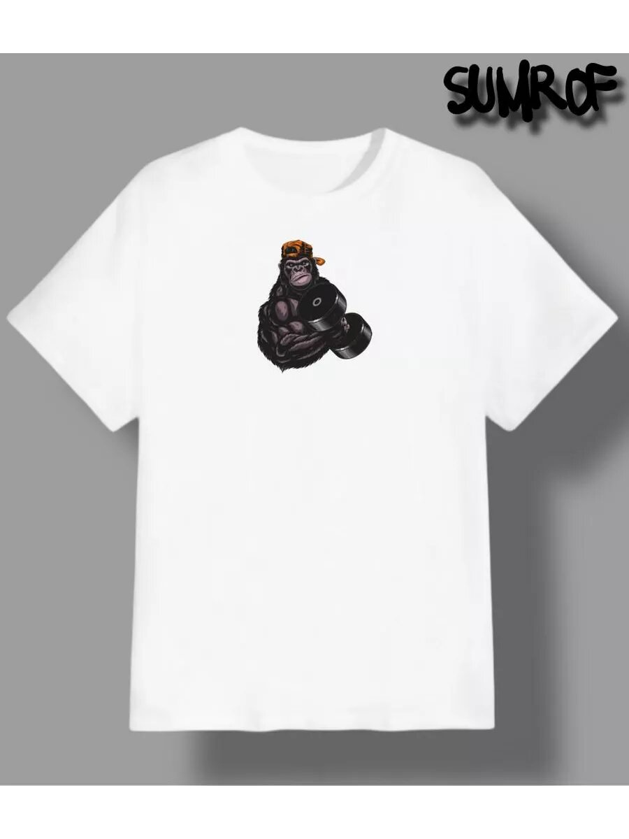 Футболка горилла на спорте