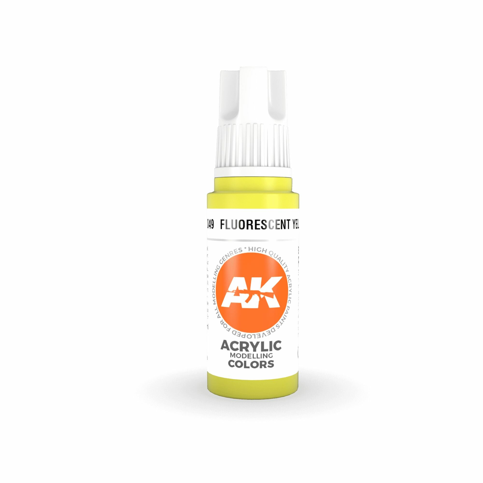 Акриловая краска AK Interactive - Fluorescent Yellow (17мл)