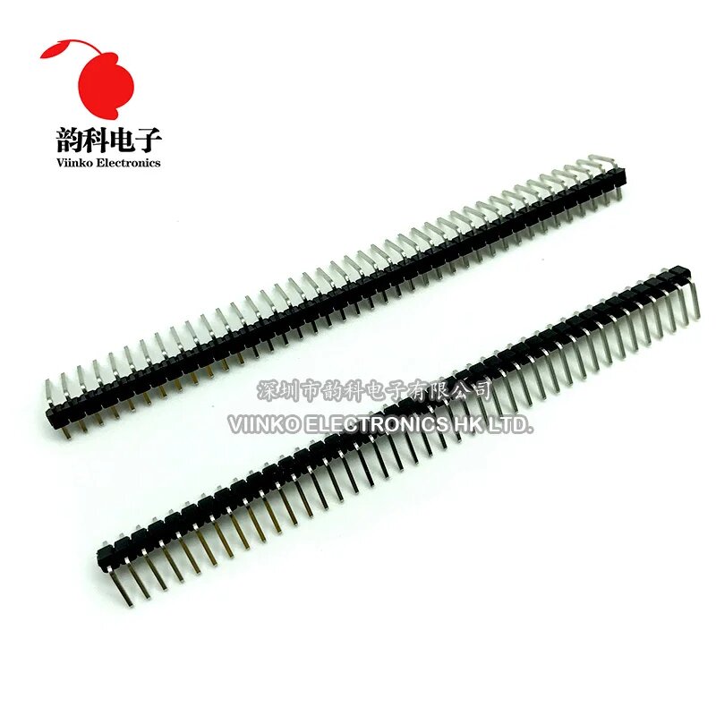 DSSRQI 40 Pin 2.54mm Right Angle Single Row Male Pin Header
