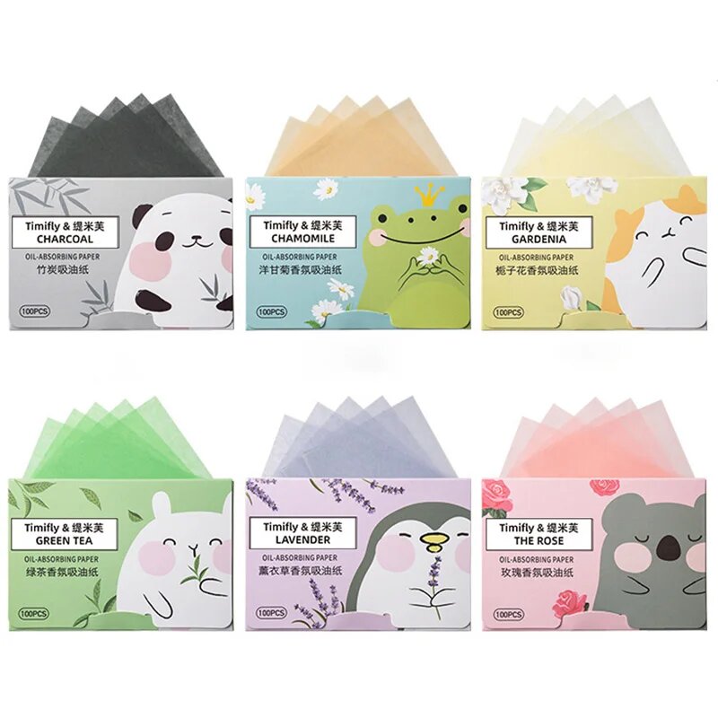 DAYFULI Абсорбирующие салфетки для лица 100 шт Green Tea