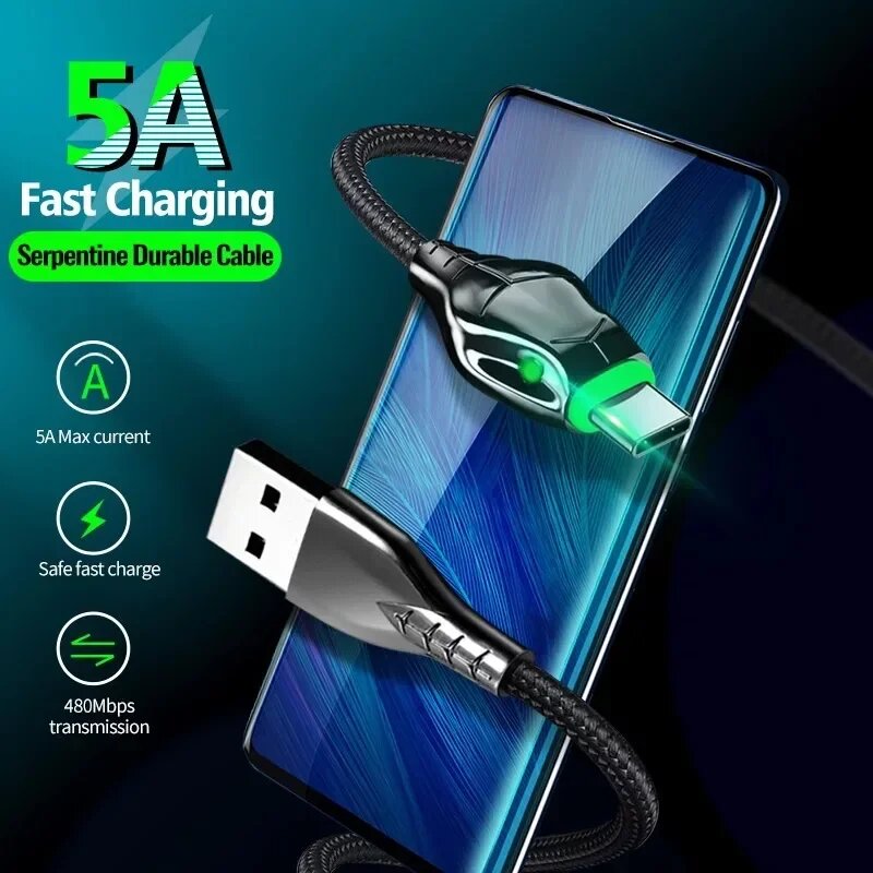 Кабель Micro USB 1м, черный, 3A — фото 1