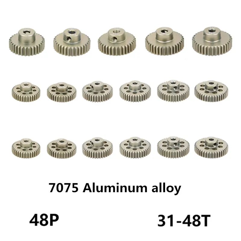 Шестерня PYFORE 48P Titanium gold 31-48 зубьев для RC машин 1/10