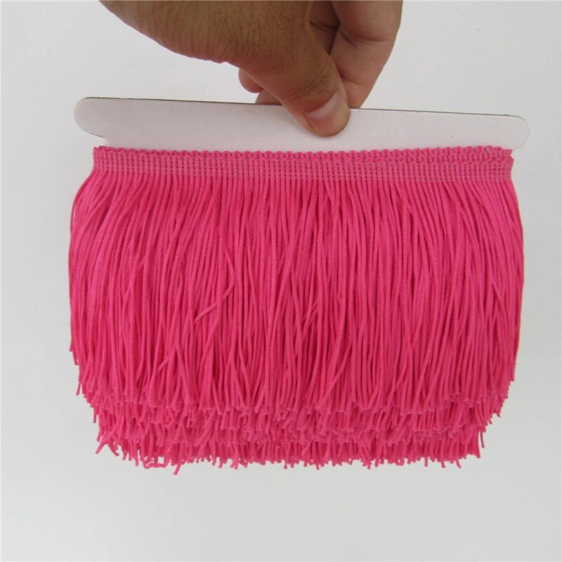 Полиэстерная бахрома DIYFEATHERS 10 см Розовый, rose Red