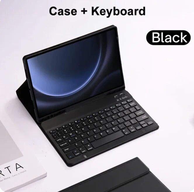 Чехол для Samsung Galaxy Tab S9 FE с Bluetooth-клавиатурой English Keyboard, Black 1