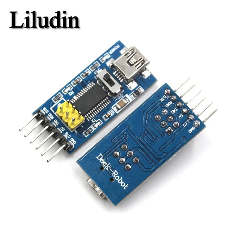Liludin FT232RL USB к TTL Адаптер Модуль Синий, 1 Pcs, FT232RL Blue