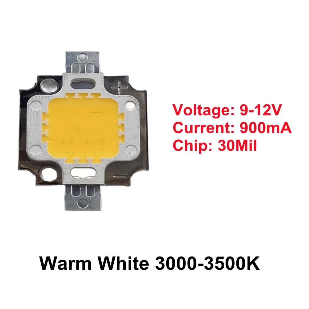 COB LED 9-12V 900mA 30Mil Warm White 3000-3500K
