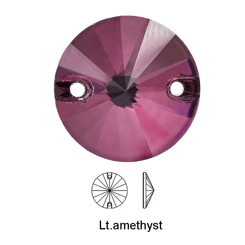 Стразы Swarovski Lt.amethyst, 14 мм, 36 шт