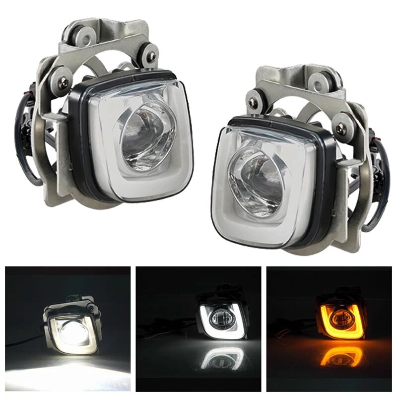 Мотоциклетный прямоугольный светодиодный указатель поворота, противотуманные фары для Honda Gold Wing GL1800 2012-2017 F6B 2013-2017 Valkyrie 1800 14-15