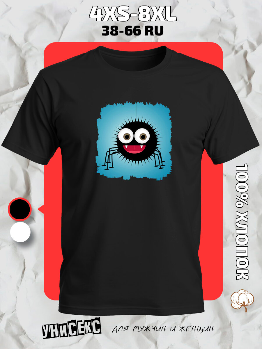 Футболка с принтом пауком