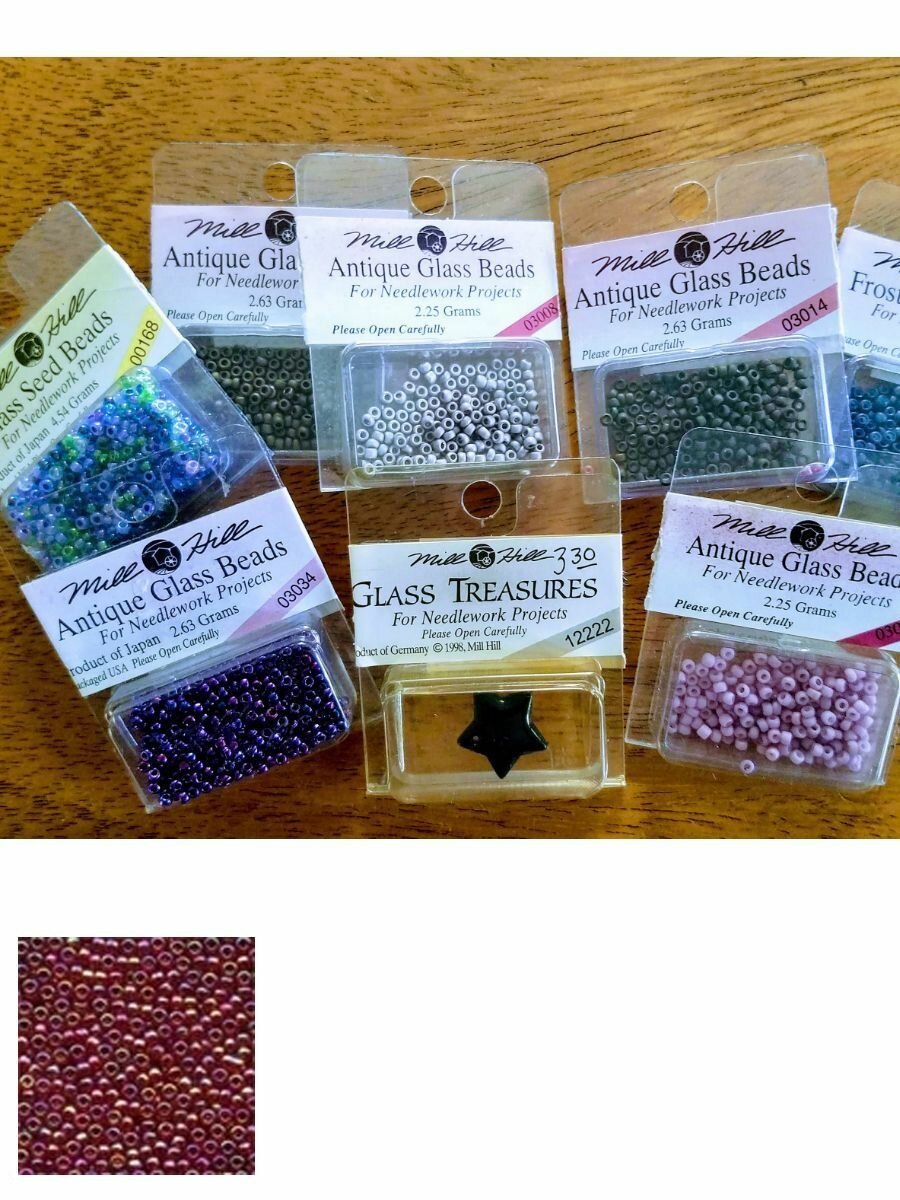 Стеклянный бисер Mill Hill Antique Glass Seed Beads 2.63 г, цвет: 03048