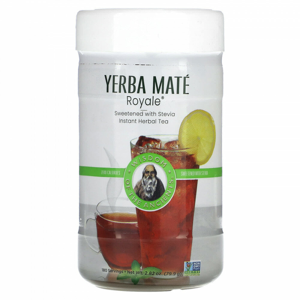 Wisdom Of The Ancients, Yerba Mate Royale®, растворимый травяной чай со стевией, 79,9 г (2,82 унции)