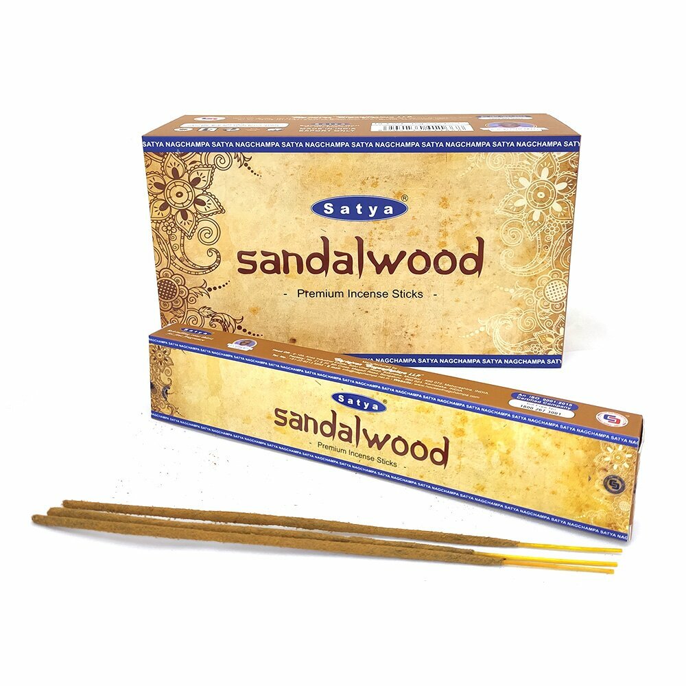 Аромапалочки Сандаловое дерево Тулси, Sandalwood Tulasi, 2 кор. по 15 палочек