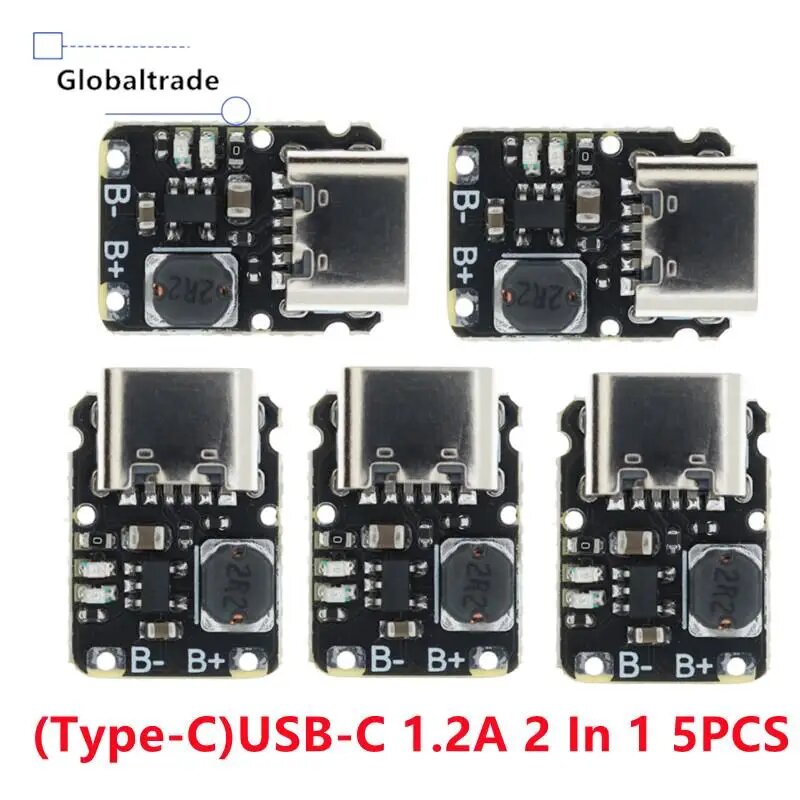 Type-C USB-C 1.2A 2 In 1 5PCS