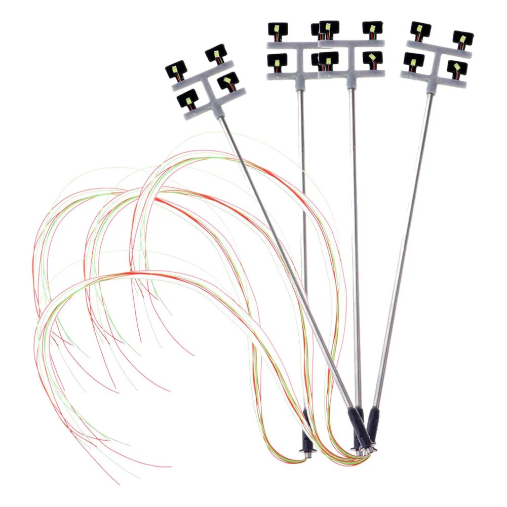 Новый! 4 шт, масштаб HO, модель освещения башни, башенные фонари, макет моделей фонарей, фонарный столб для поезда/сада/игровой площадки/стадие