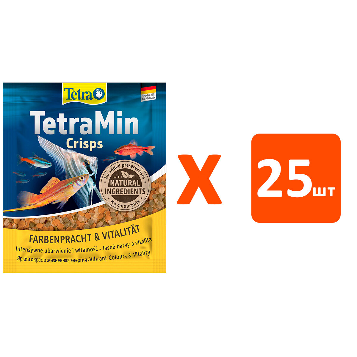 TETRAMIN CRISPS корм чипсы для всех видов рыб (12 гр х 25 шт)
