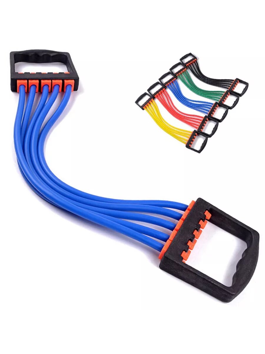 Эспандер Hawk B32171-4, плечевой, трубчатый, регулируемый, нагрузка от 6 кг до 12 кг, синий