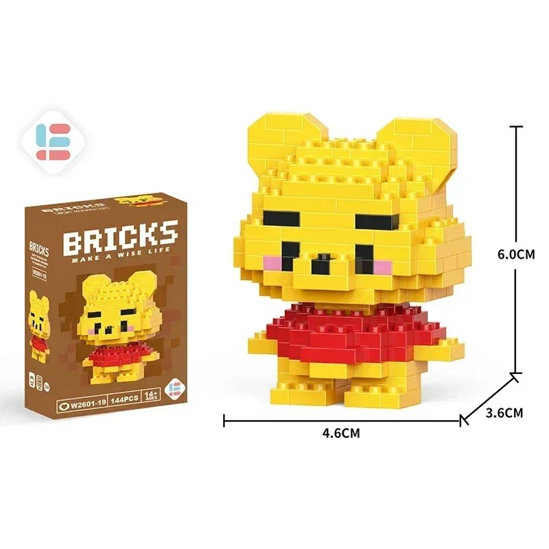Строительный блок Winnie the Pooh, желтый, W2601-19, 144 детали