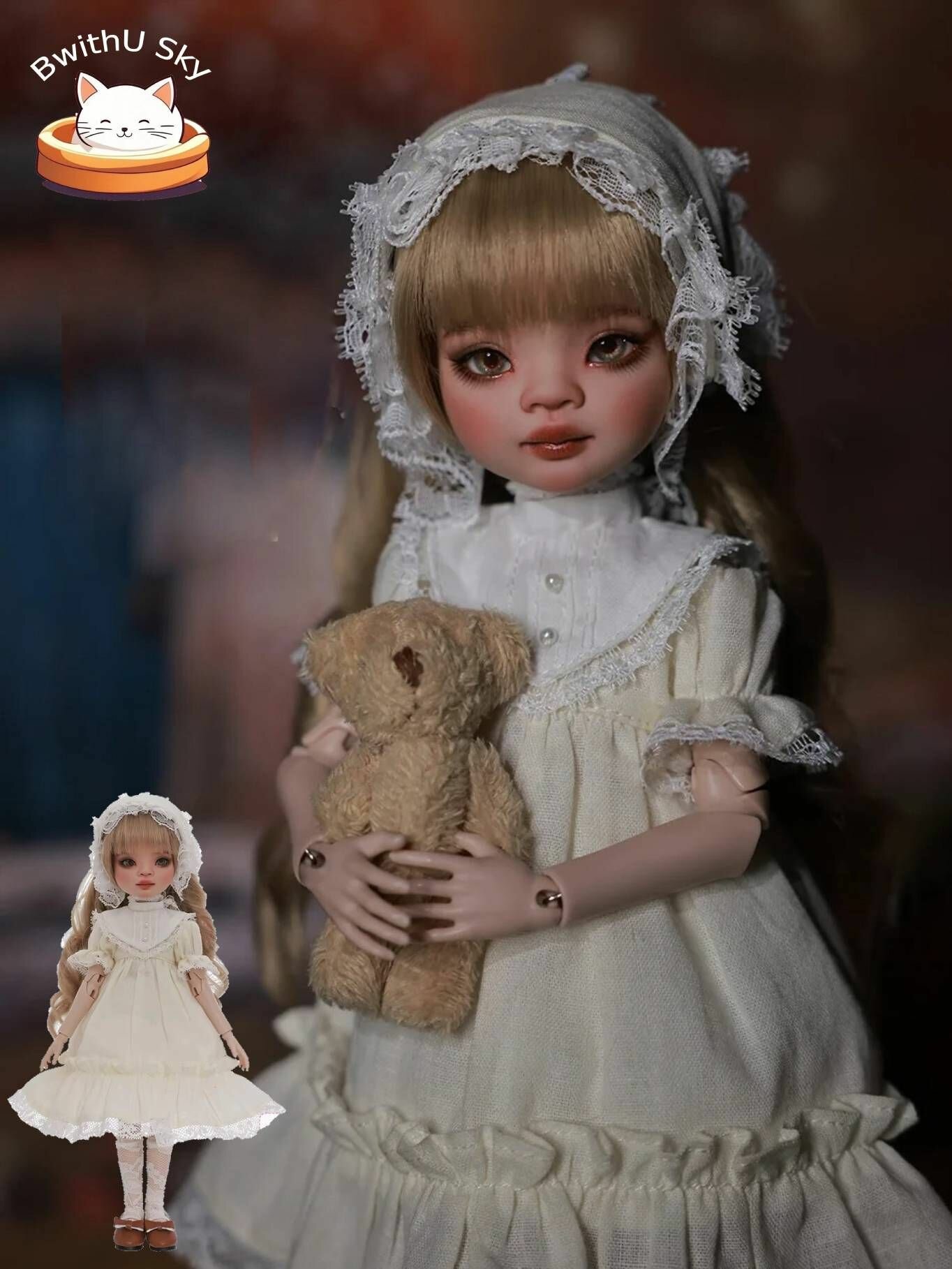 BwithU Viki 1/6 BJD 26 см YOSD смола ob11 pukifee Маленькая девочка Милая шарнирная кукла с шариками