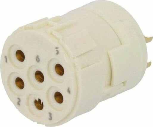 Разъем HARTING 09151062702 M23 PIN 6 "мама" пайка 300В 20А Серия Han M23 1 шт