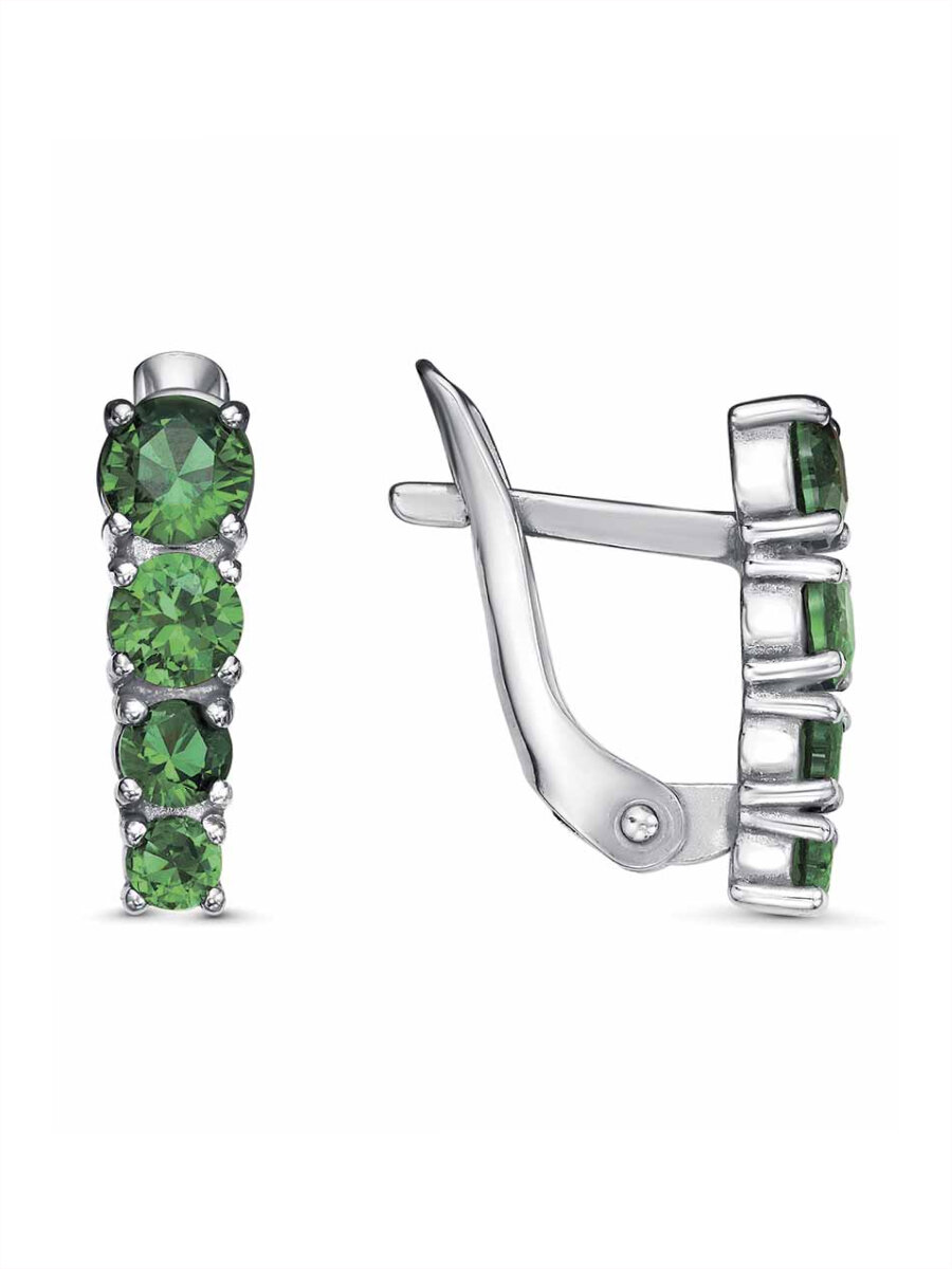 Серьги, шпинель синтетическая