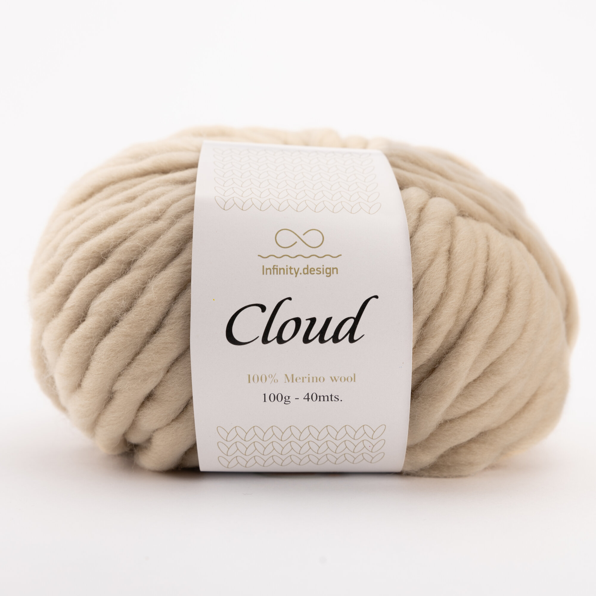 Пряжа INFINITY Cloud 0021 (2 мотка), 100% мериносовая шерсть, 100г, 40м