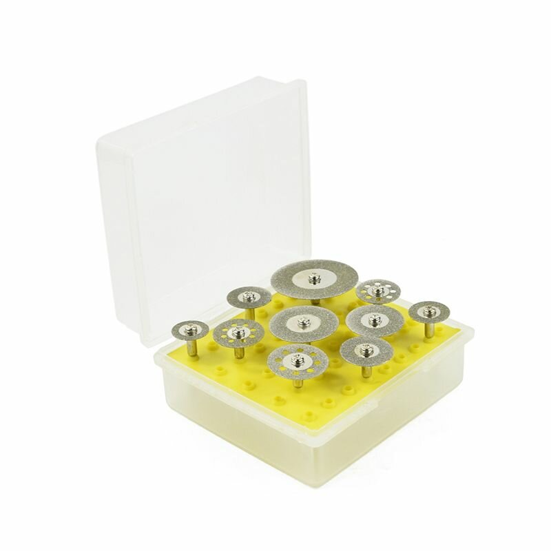 Набор алмазных отрезных дисков XCAN 16-40мм с оправками, 10 шт.