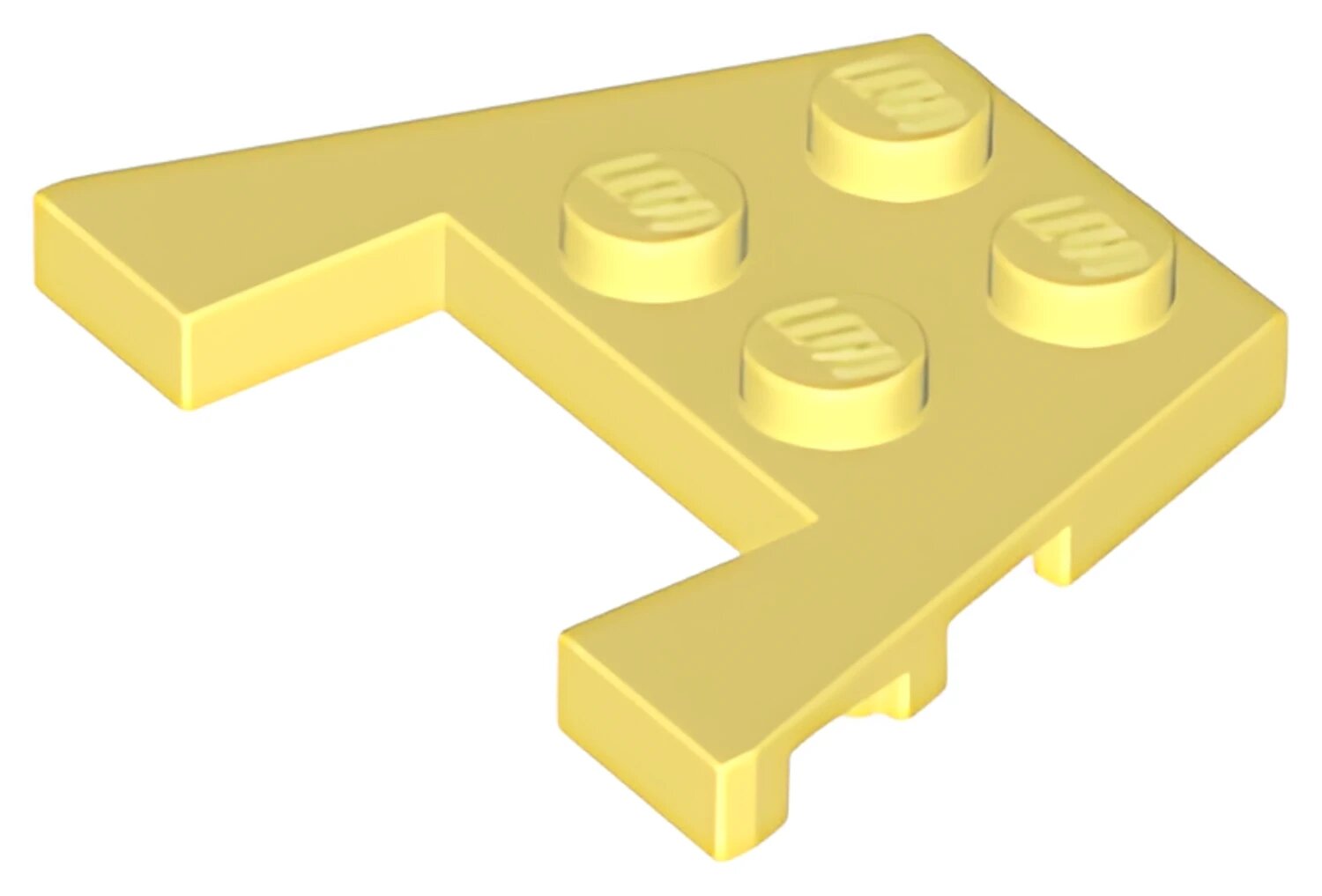 Деталь LEGO Клиновидная пластина Lego Wedge, Plate 3 x 4 with Stud Notches 48183 (28842, 90194) Bright Light Yellow U