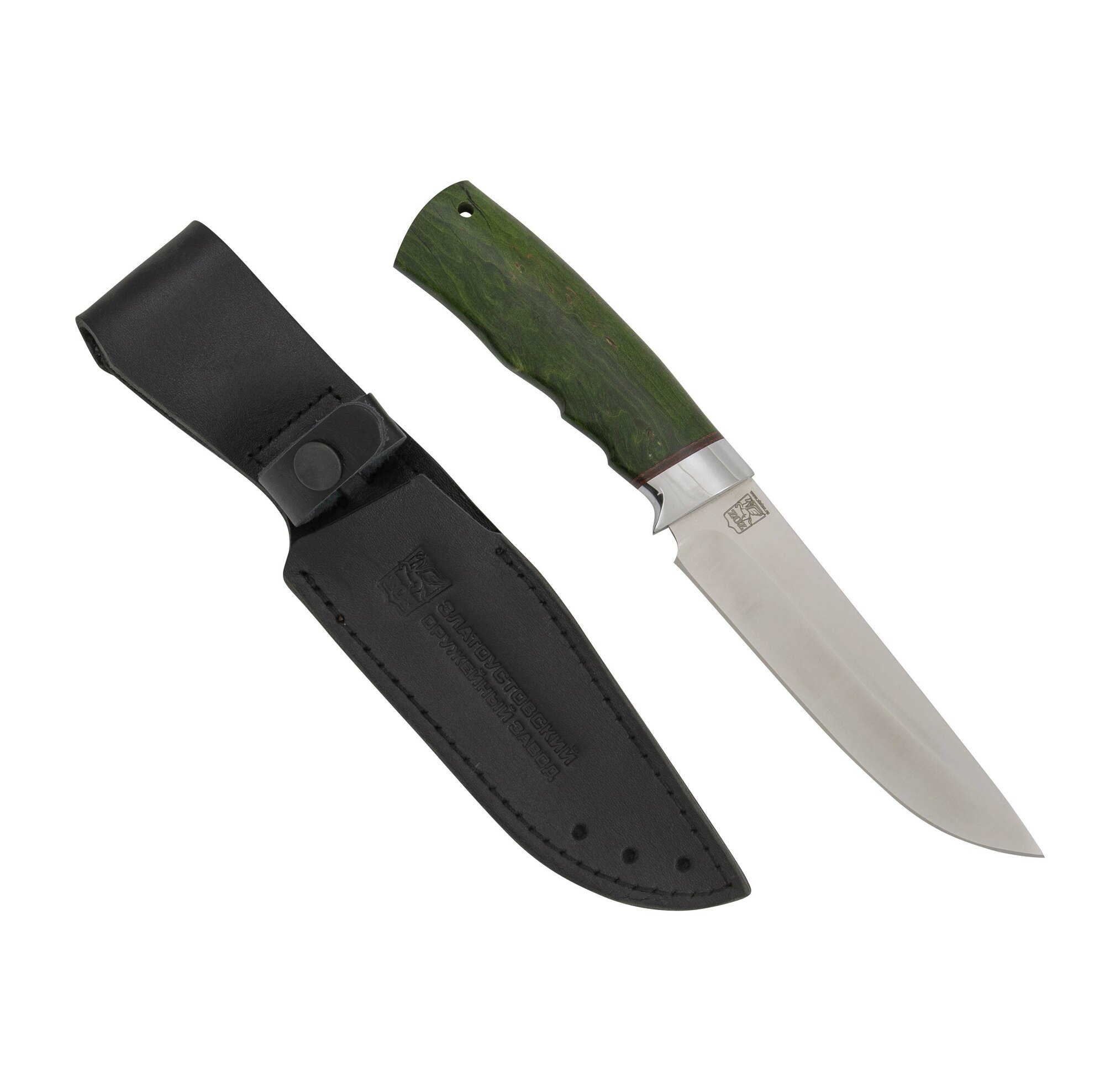 Нож Златоустовский оружейный завод "Пума" (Elmax-криообработка, карельская береза стабилизированная/ал.)
