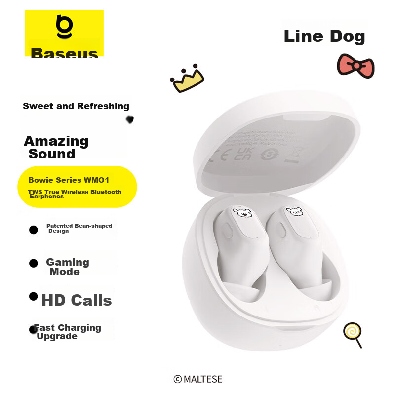 Беспроводные наушники Baseus WM01 True Wireless Bluetooth Earphones, цвет белый