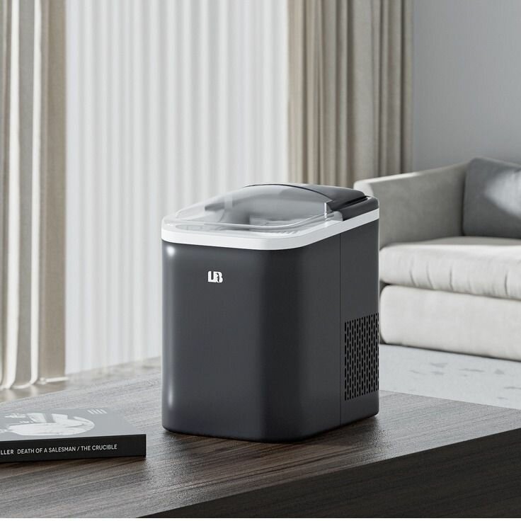 Ледогенератор, пластик, чёрный, шарообразный лёд, от водопровода