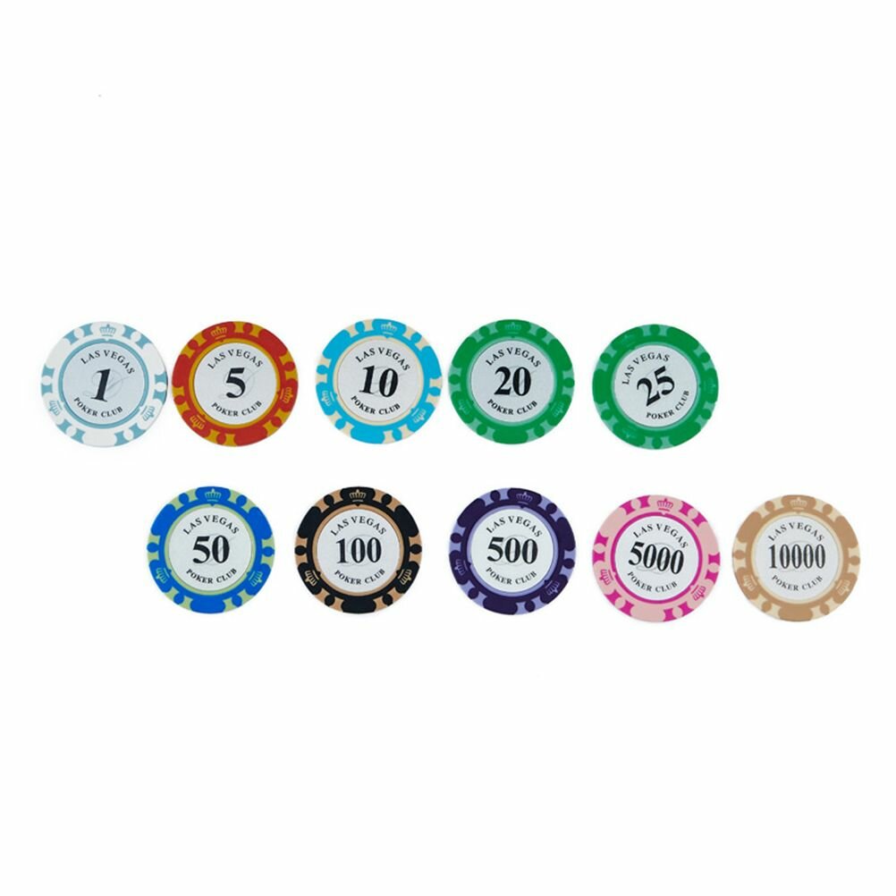 100 шт. фишки для покера, аксессуары для игр в покер, цифровые фишки
