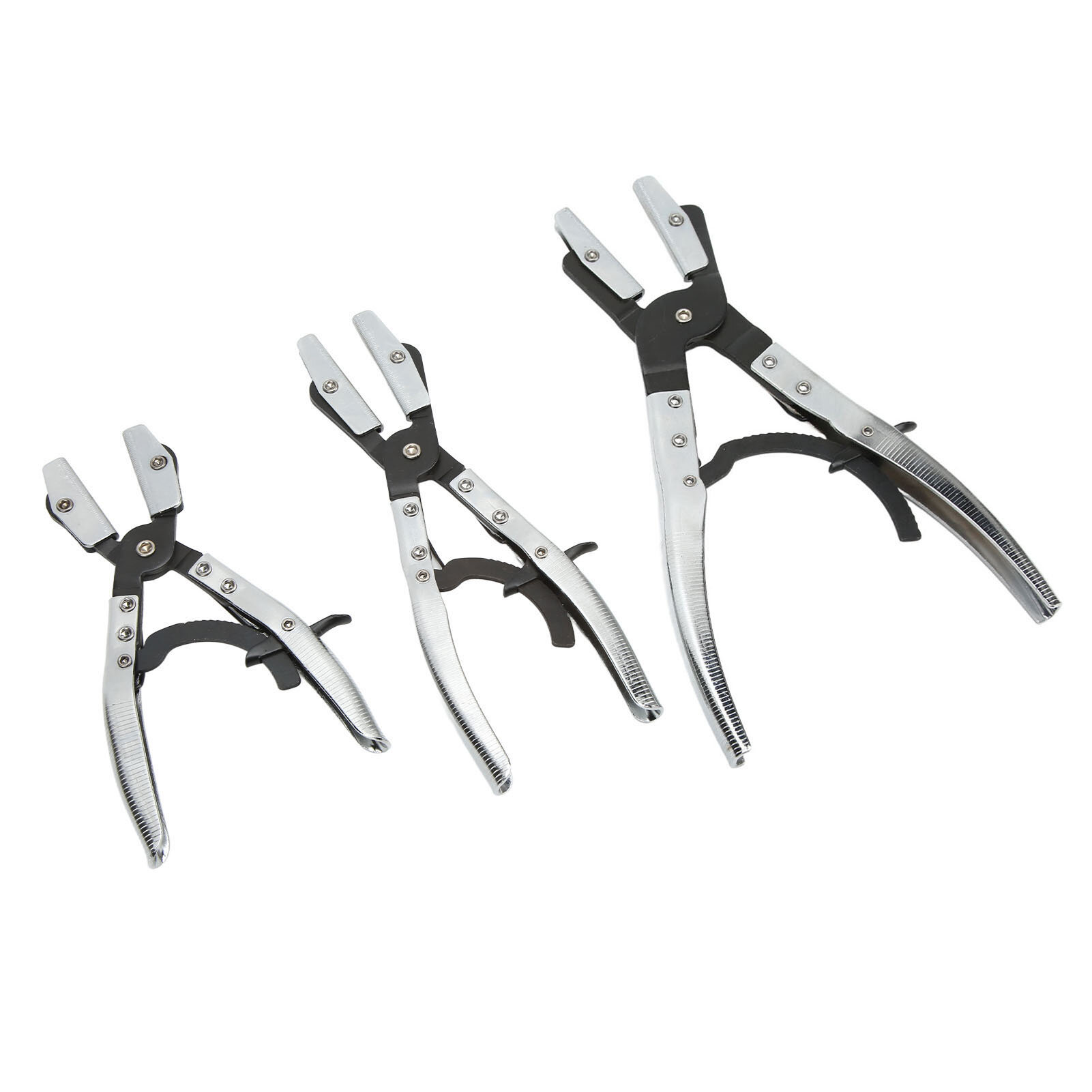 Набор из 3 зажимных плоскогубцев для шлангов с автоматической фиксацией, длина 8, 10, 12 дюймов, из углеродистой стали, для охлаждающей жидкости, радиаторов, газовых и топливных магистралей.