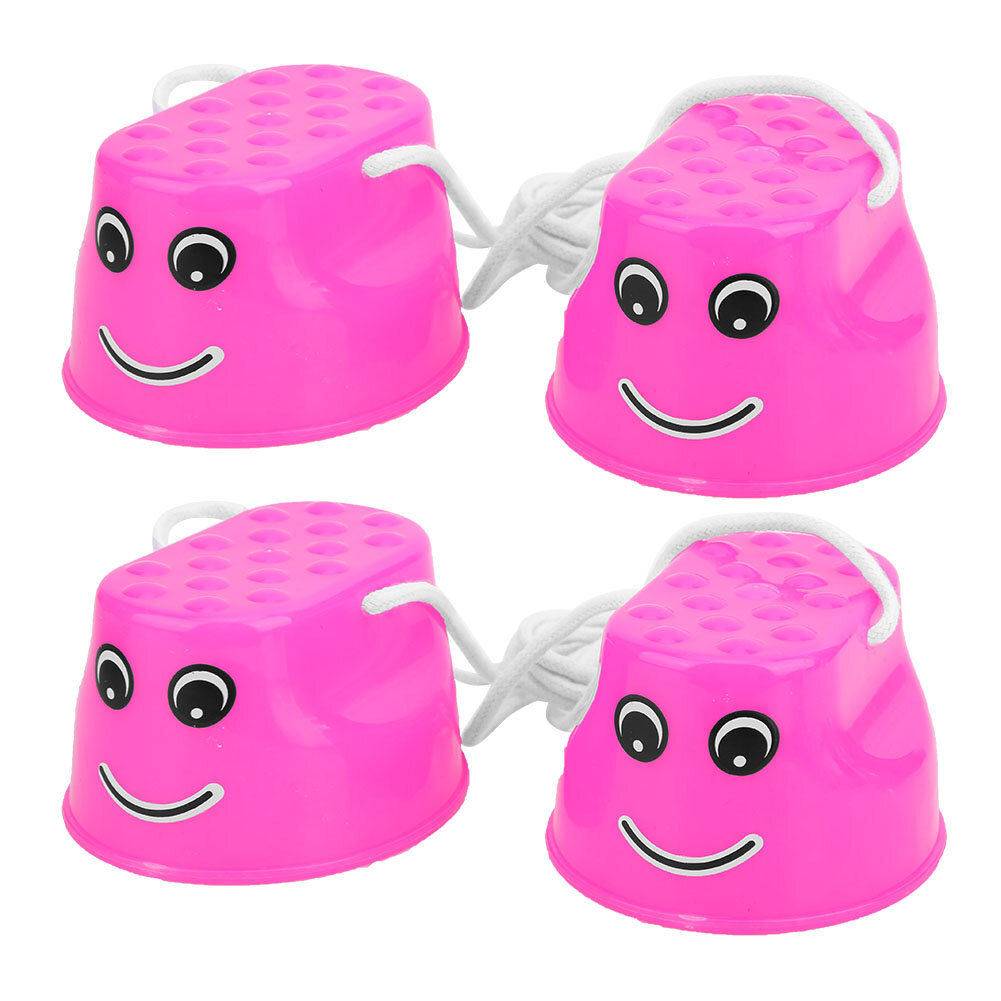 2 пары детских тренировочных ходулей с утолщенными подошвами для ходьбы, игрушки для балансировки ног.