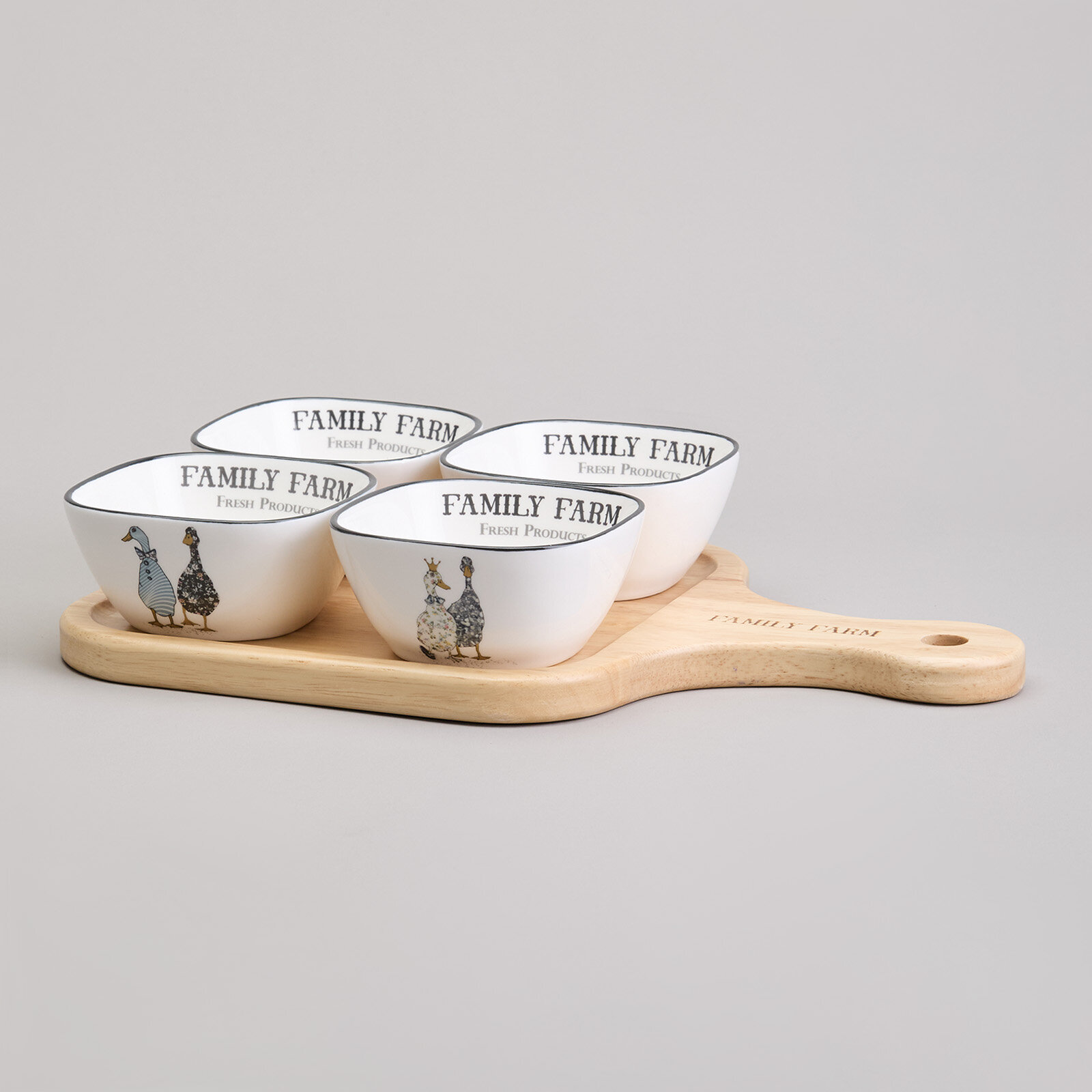 Набор салатников на подставке 263-1396 lefard family farm 5 пр. 30*19*6,7 см