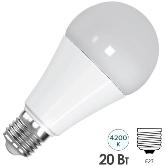 Светодиодная лампа Foton Lighting FOTON FL-LED A60 20W E27 4200К 220В 2000Лм 60*118мм