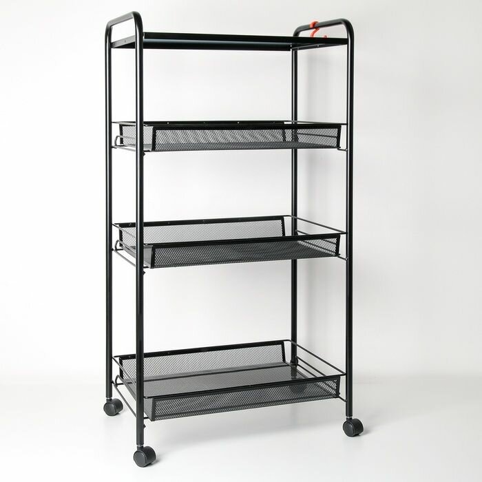 Этажерка ЗМИ "Ладья 34КС", 4 яруса, 45х30х88 см, цвет черный (4822561)