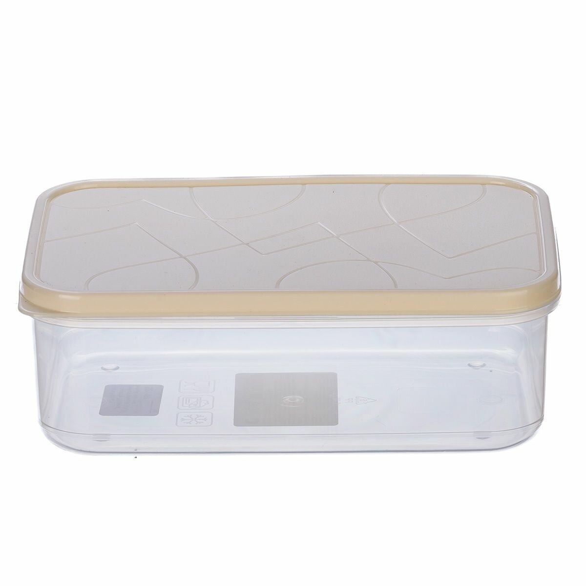 Контейнер для продуктов Idiland "Modena" прямоугольный 1 л с гибкой крышкой, светло-бежевый (221110425/01)